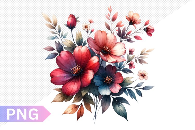 Flowers Sublimation - Clipart PNG Design