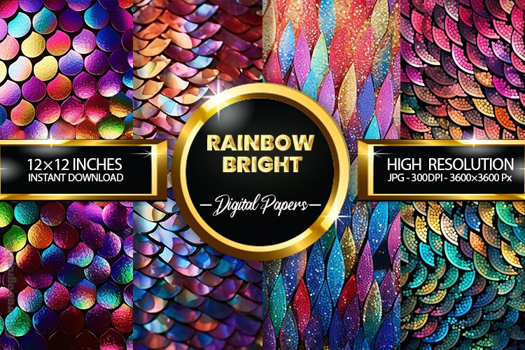 Rainbow Bright Digital Papers - 04 Variations (3588918)
