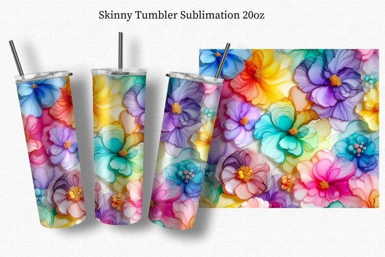 Floral pattern, Tumbler Wrap 20oz, (3076435)