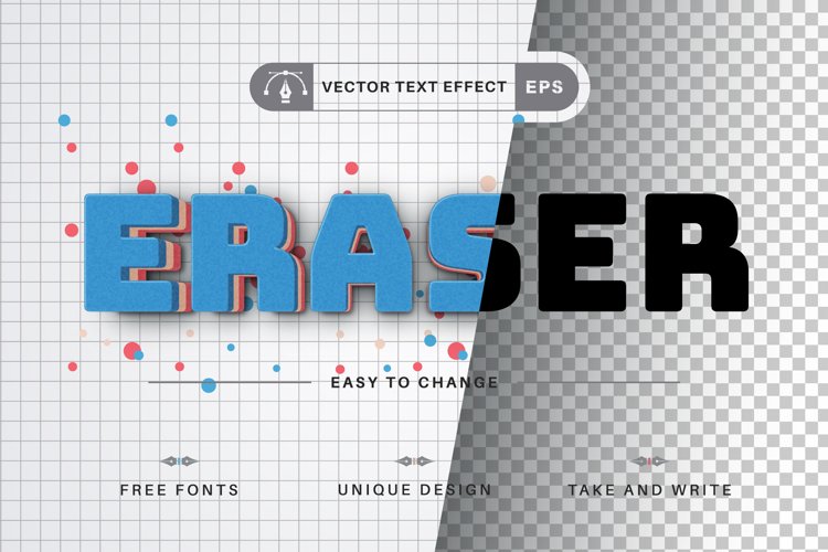 Eraser - Editable Text Effect, Font Style (2841310)