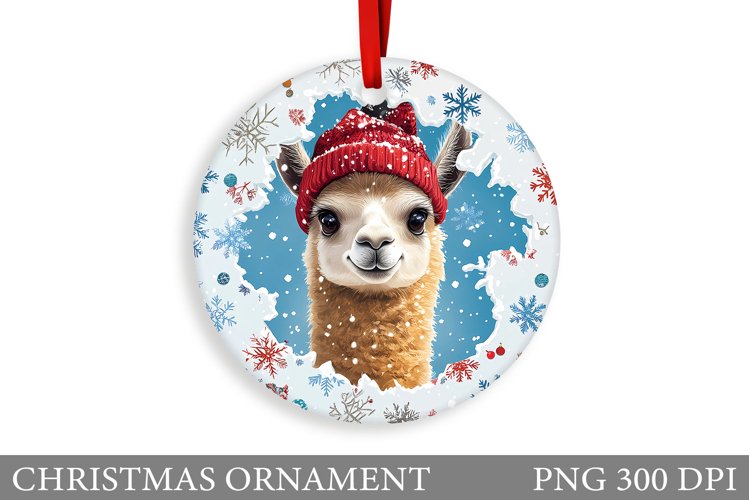 Cute Lama Christmas Ornament. Christmas Ornament (4807426)