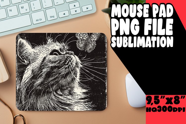 Charming Cat Sublimation Design