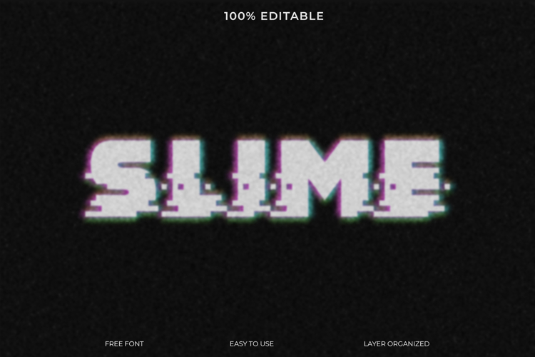 Retro Glitch Pixel Text Effect