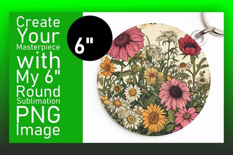 Classic Floral Keychain & Coaster (3351529)