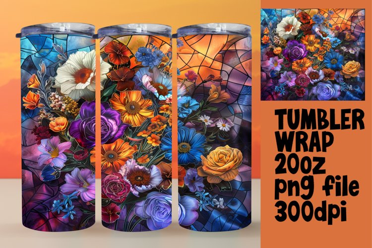 Funky Embroidered Pattern Tumbler Wrap