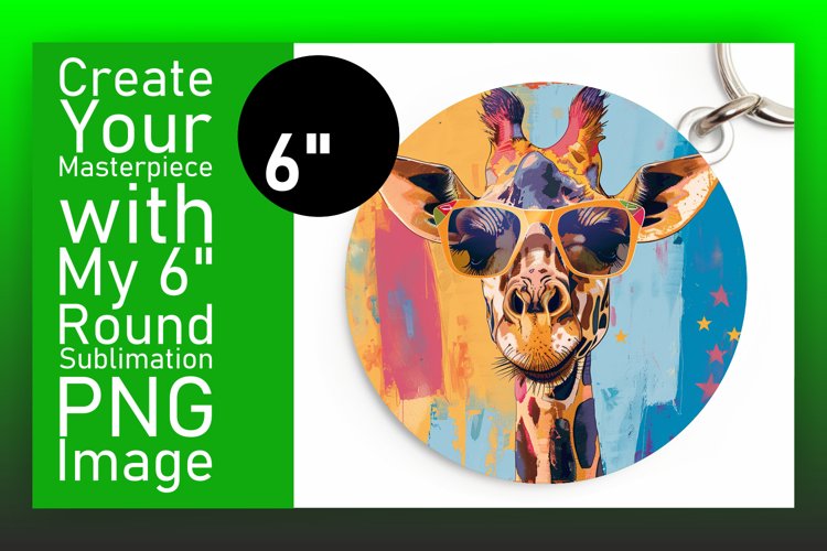 Spring Giraffe Round Design - Crafting Ready (4140125)