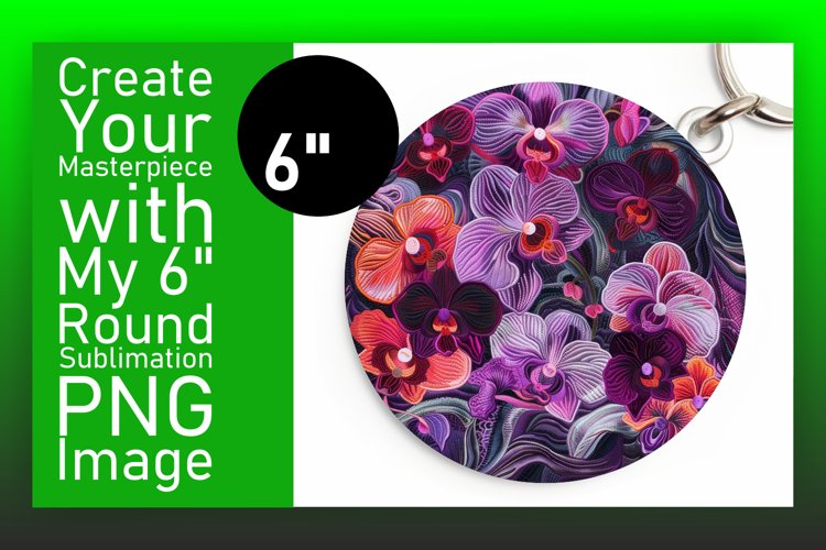 Joyful Embroidered Circle Keychains