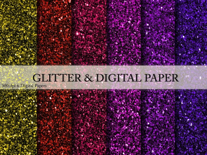 Valentines Glitter Digital Paper