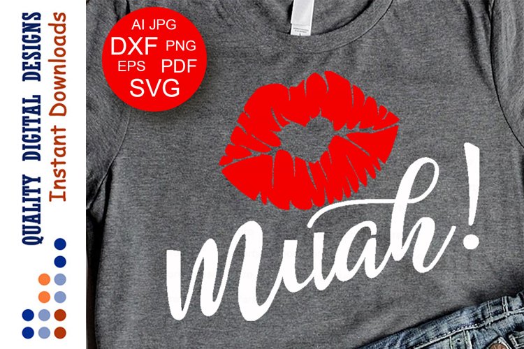 Kiss Svg files Lips clipart Kisses svgs Valentine's day