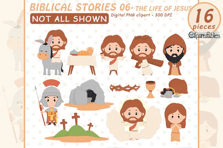 Cute BIBLICAL STORIES clipart for kids - Life of JESUS (1060359 ...