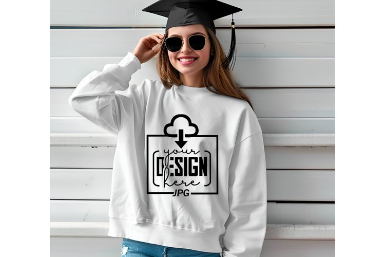 Graduation Sweatshirt Mockup creative art Jpg (4267138)