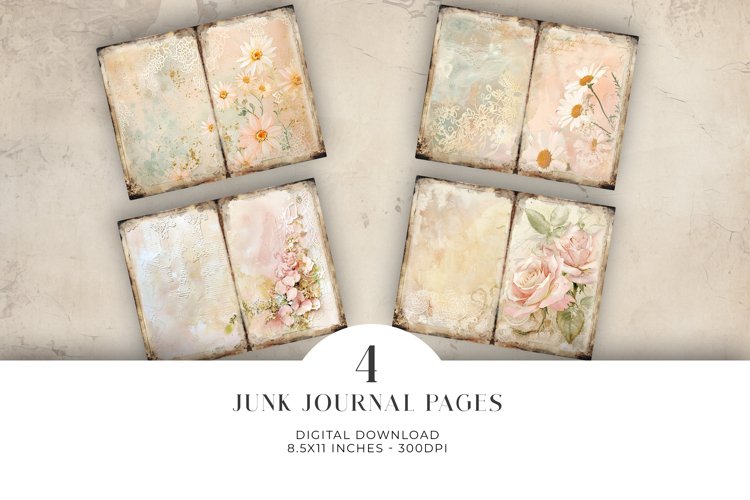 Wedding Junk Journal Digital Paper Bi-fold (3880935)