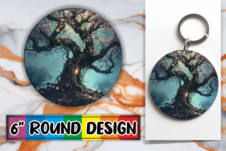 Unique Tree Keychain Art