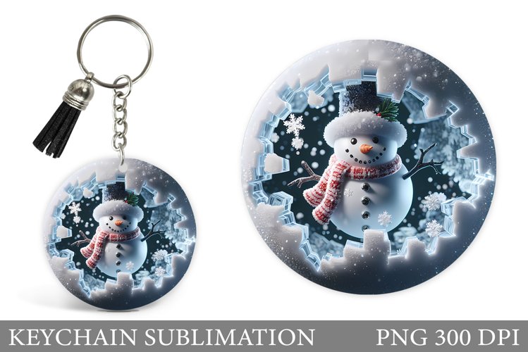 Cute Snowman Keychain Design. Snowman Keychain (4214942)