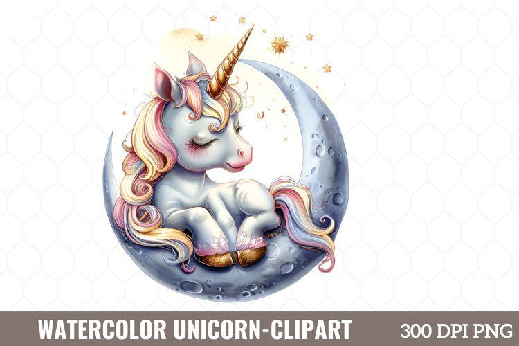Watercolor Unicorn Clipart, Watercolor Clipart (3527761)