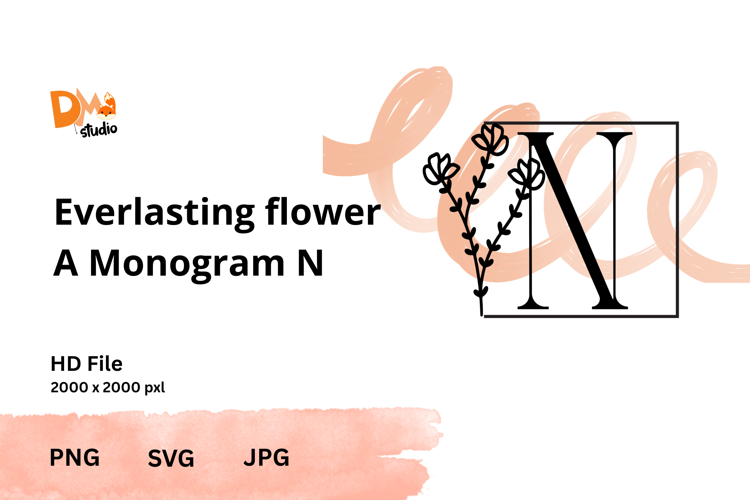Everlasting Flower Monogram (6105870)