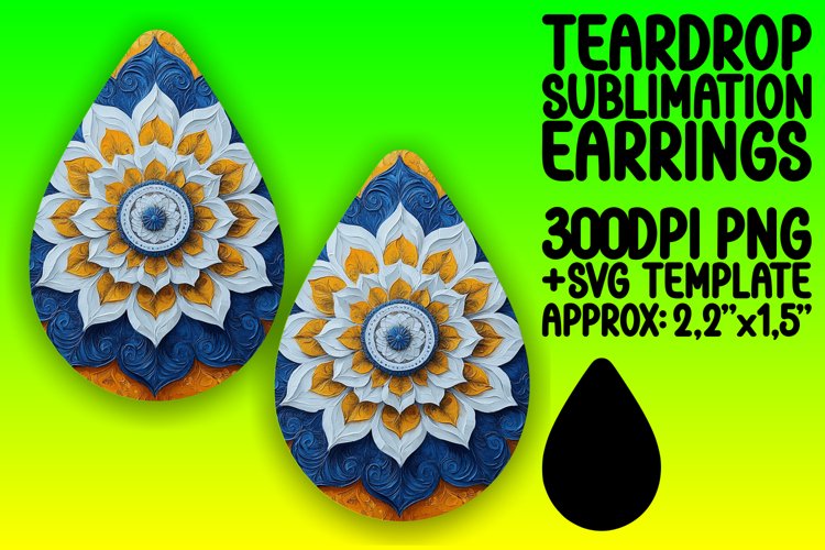 Bright Teardrop Design for DIY , Mandala