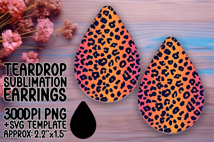 Leopard Print Teardrop Earring Patterns with Sparkle