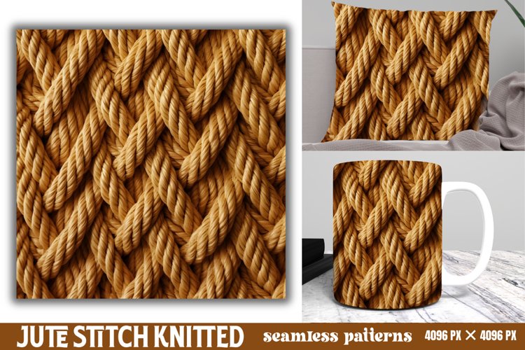 Jute Stitch Knitted Seamless Patterns