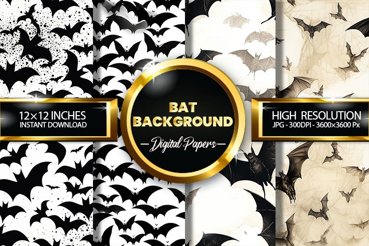 Bat Background Digital Papers - 04 Variations (2989517)