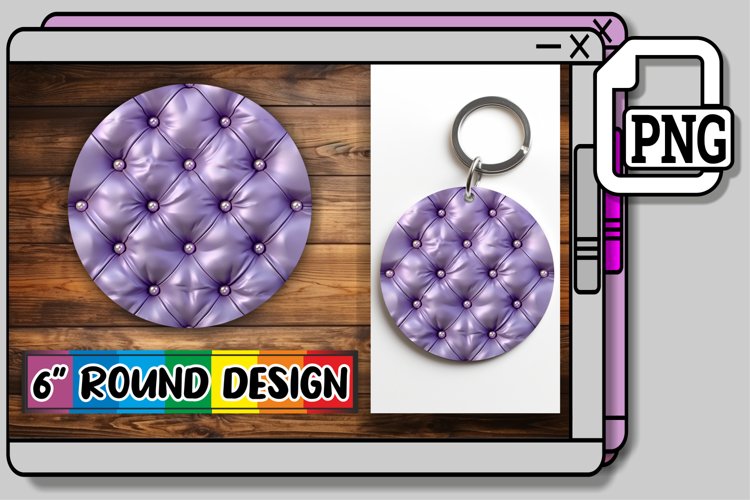 Puffed Pattern Round Wrap Circle Sublimation