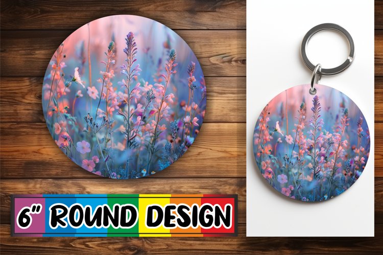 Blossoming Floral Circle Keychains (3519115)