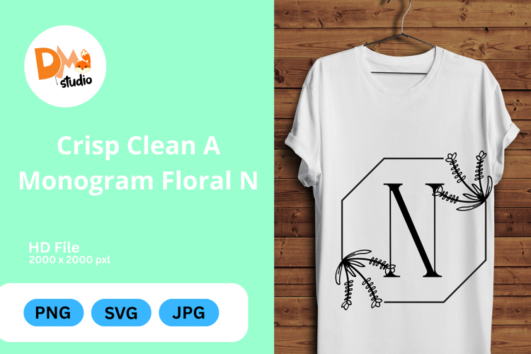 Crisp Clean Monogram Floral (6090076)