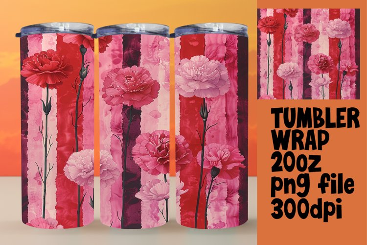 Colorful Stripe and Petal Tumbler Patterns