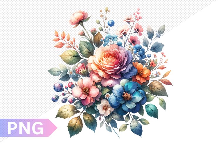 Flowers Sublimation - Clipart PNG Design