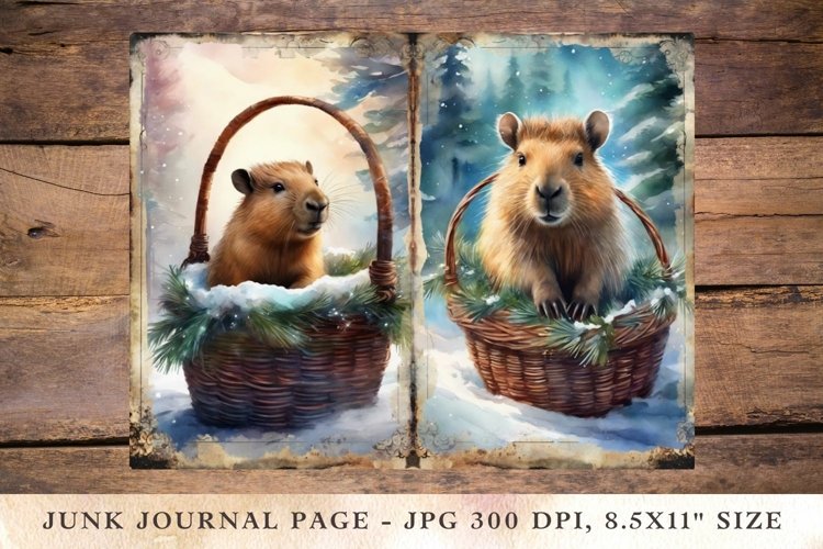 Printable Junk Journal Pages capybara