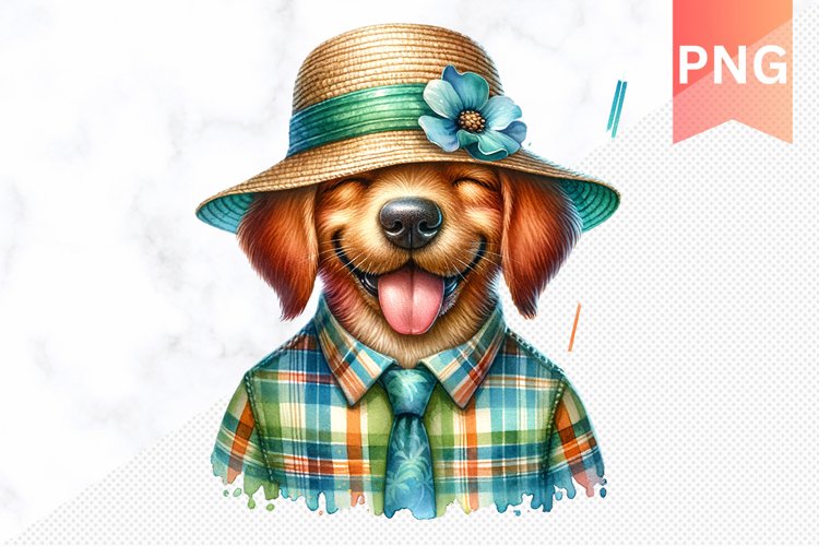Summer Dog Sublimation - Clipart PNG Design