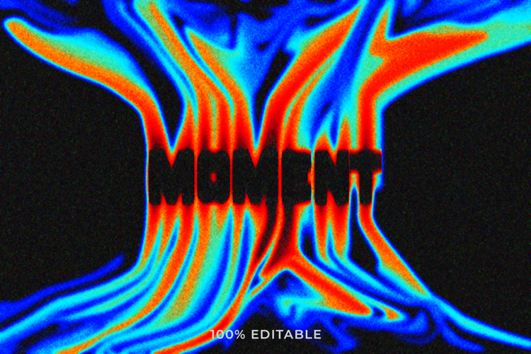 moment psd text effect