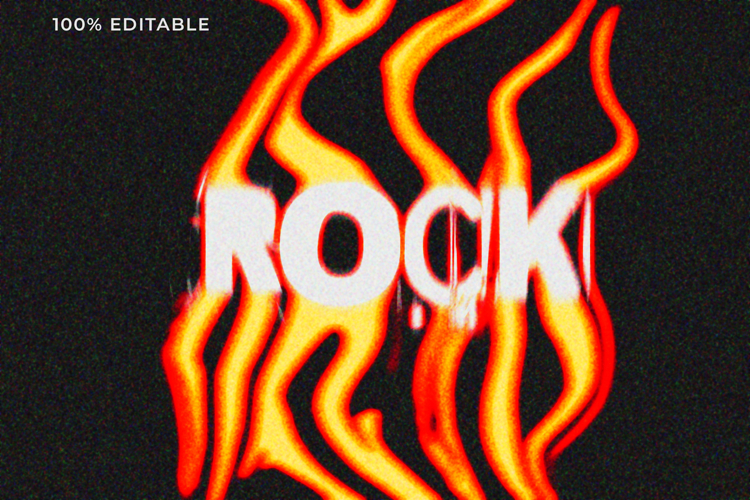rock text effect (5401831)