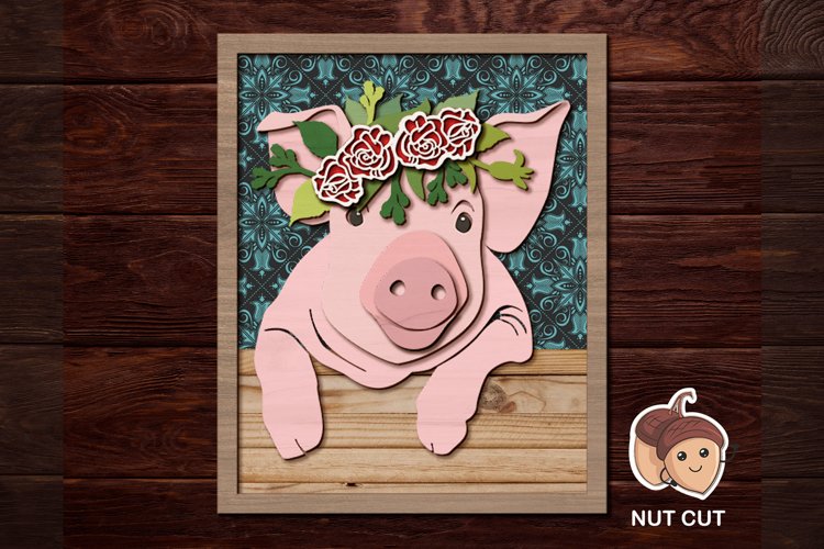 Pig Farmhouse Sign SVG Laser cut files for Glowforge, Cricut (1458144 ...