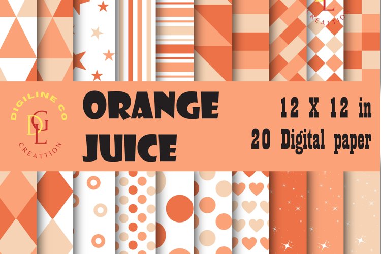 Orange Digital paper thanksgiving fall leaves autumn clipart