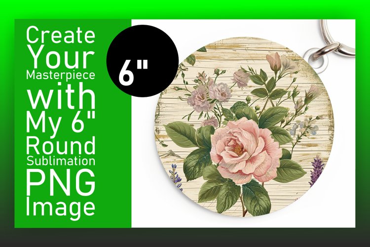 Vintage Floral Round Sublimation Collection (3352588)