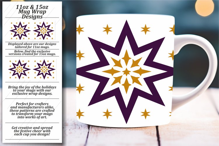 Cozy Mug Art: Watercolor Holiday Star Wrap Designs (2966208)