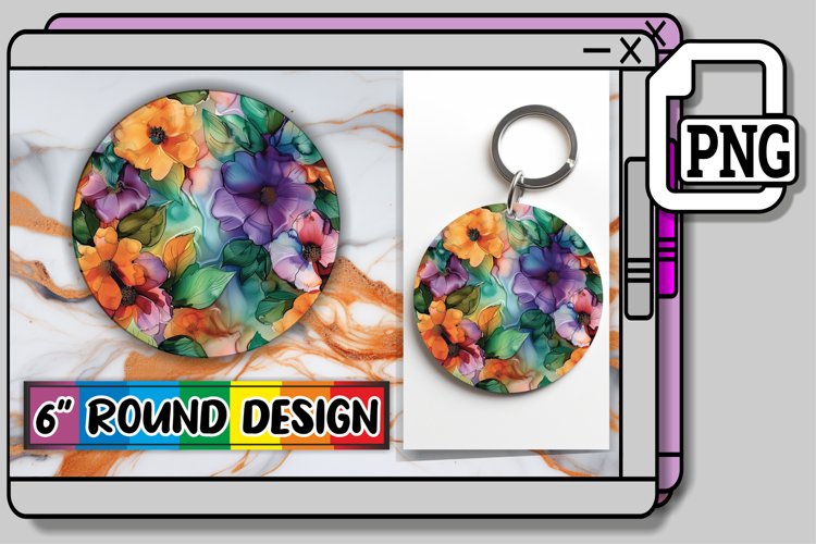 Artistic Flair: Sublimation Circle & Keychain Splendor