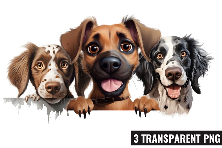 Peeking Dog Collection Clipart, Dog Collection (3960500)