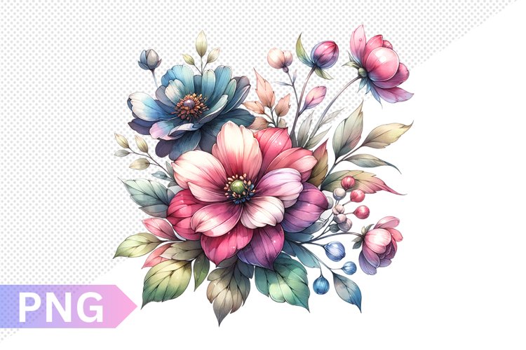 Flowers Sublimation - Clipart PNG Design