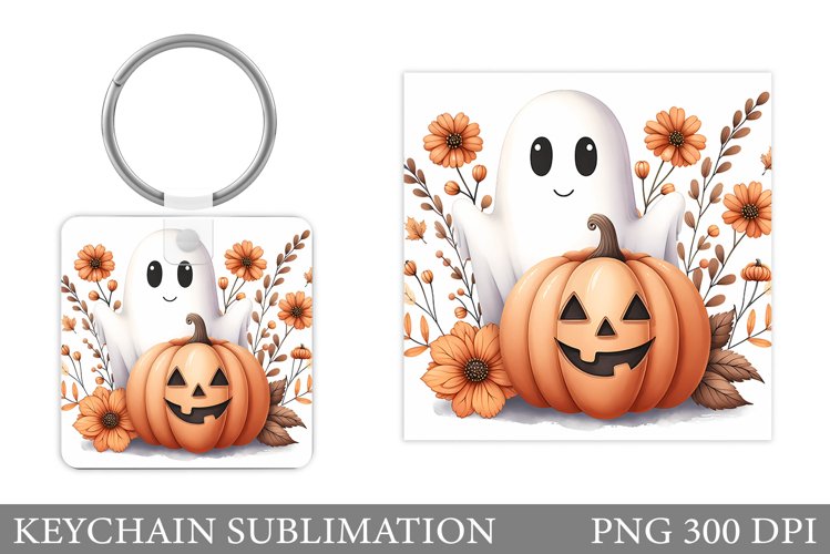 Fall Ghost Keychain Design. Cute Ghost Keychain (4430079)