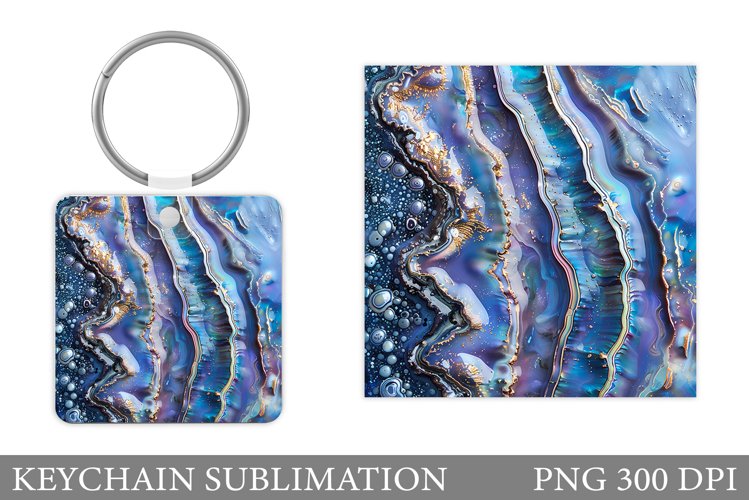 3D Seashell Keychain. 3D Texture Keychain Sublimation