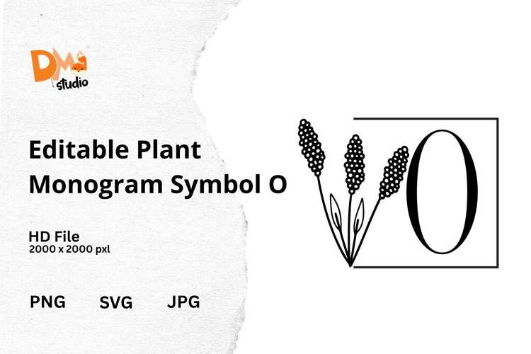 Editable Plant Monogram Symbol (6057920)