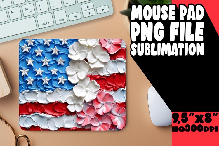 3D Stars and Stripes Mouse Pad