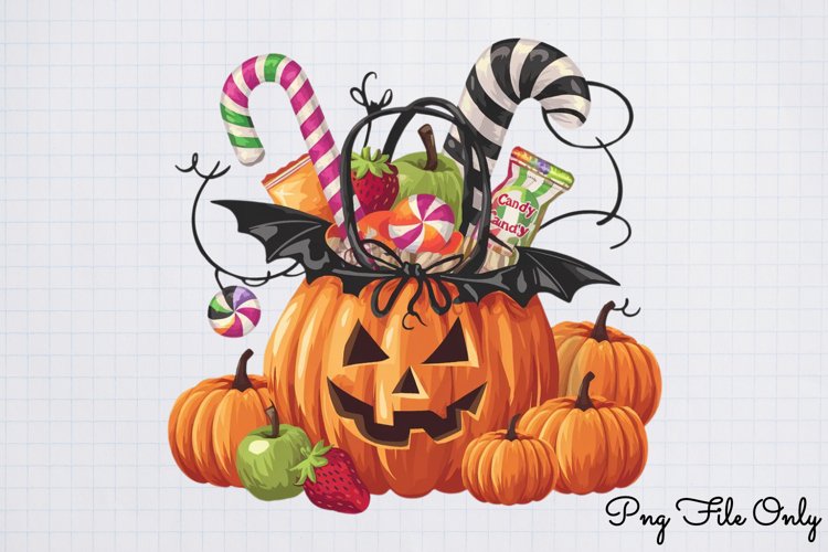 Halloween Trick Or Treat Bag Clipart PNG (4741120)