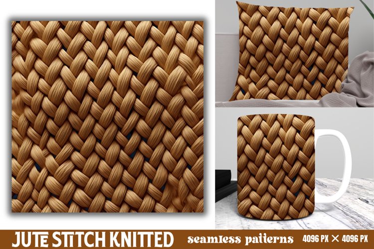 Jute Stitch Knitted Seamless Patterns