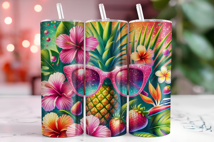Summer Tropical 20oz Tumbler Wrap Sublimation (4185078)