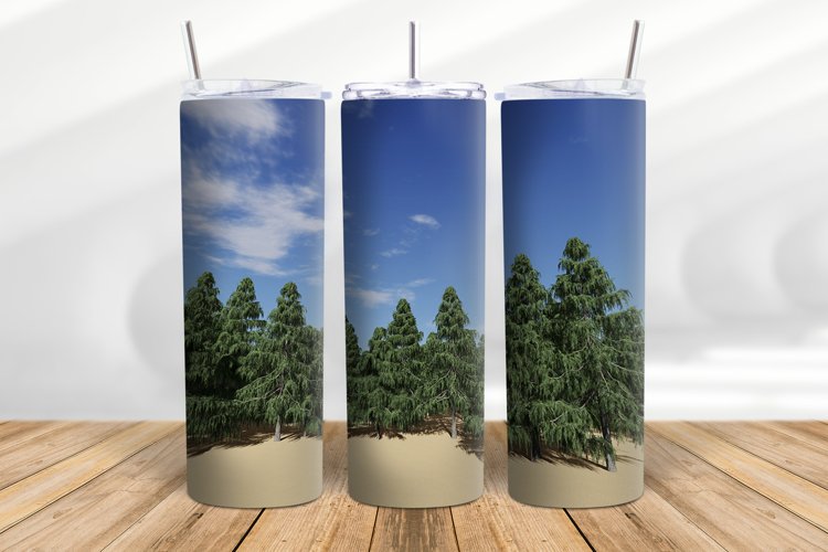 Forest Green Tumbler, grass tree tumbler, palm tree