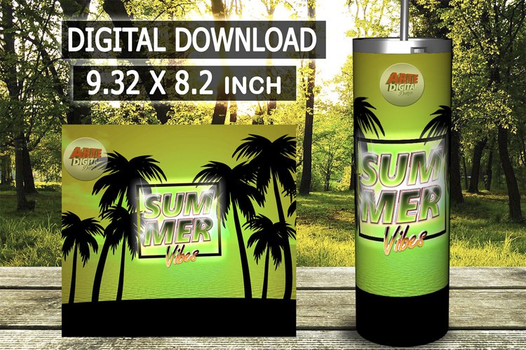 Beach Tropical Sublimation | 20oz skinny designs downloads