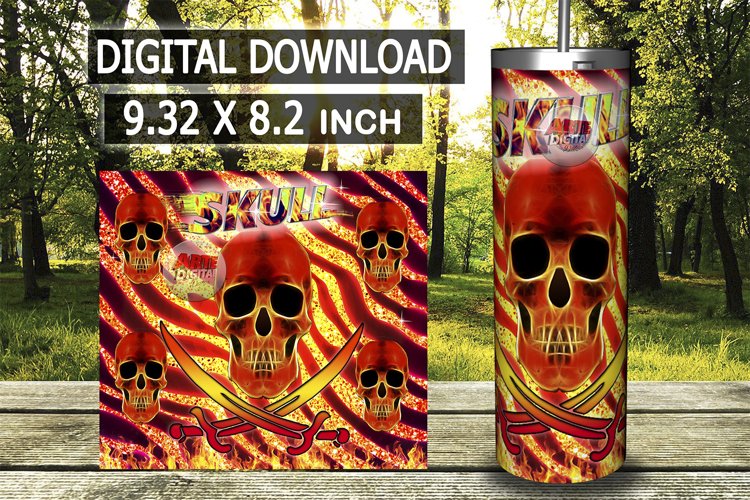 Horror tumbler wrap | 20oz skinny tumbler sublimation design